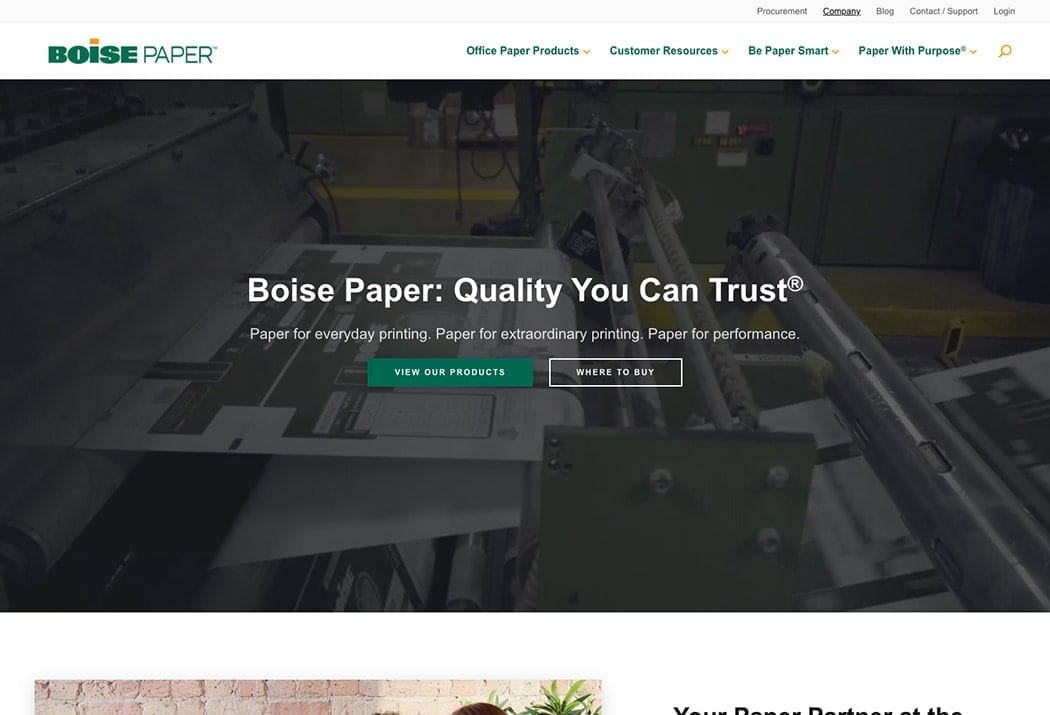 Boise Paper | Orbit Media Studios