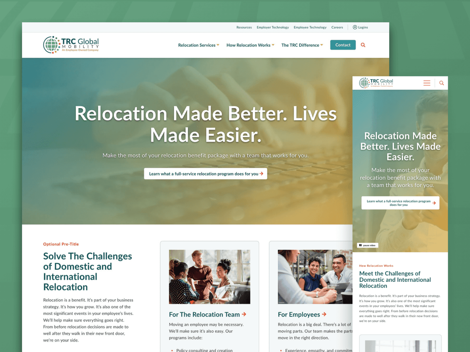 TRC Global Mobility Website Redesign Case Study | Orbit Media