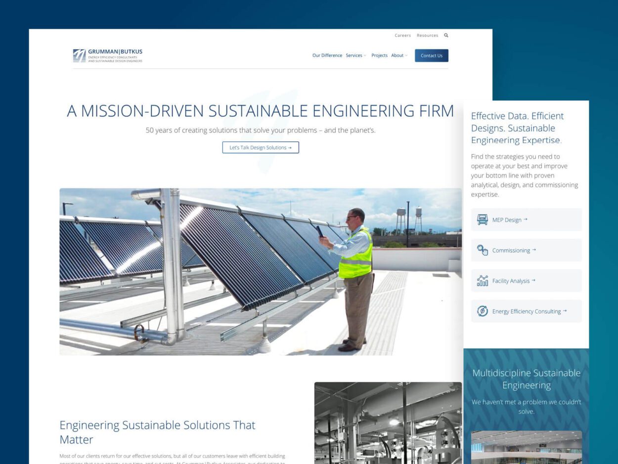Grumman | Butkus Associates Website Design Case Study | Orbit Media