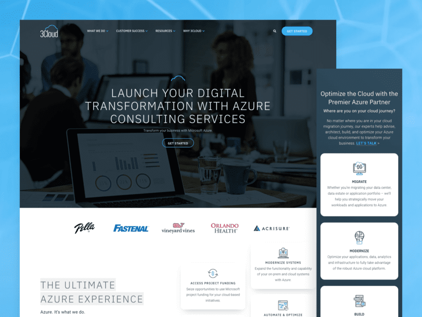 3Cloud Solutions Website Redesign Case Study | Orbit Media