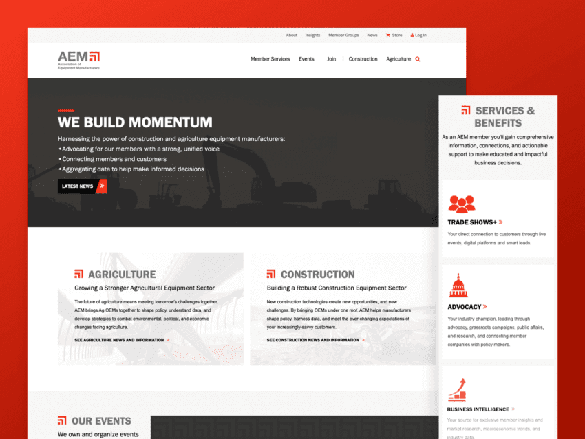 Association of Equipment Manufacturers (AEM) Website Redesign Case ...