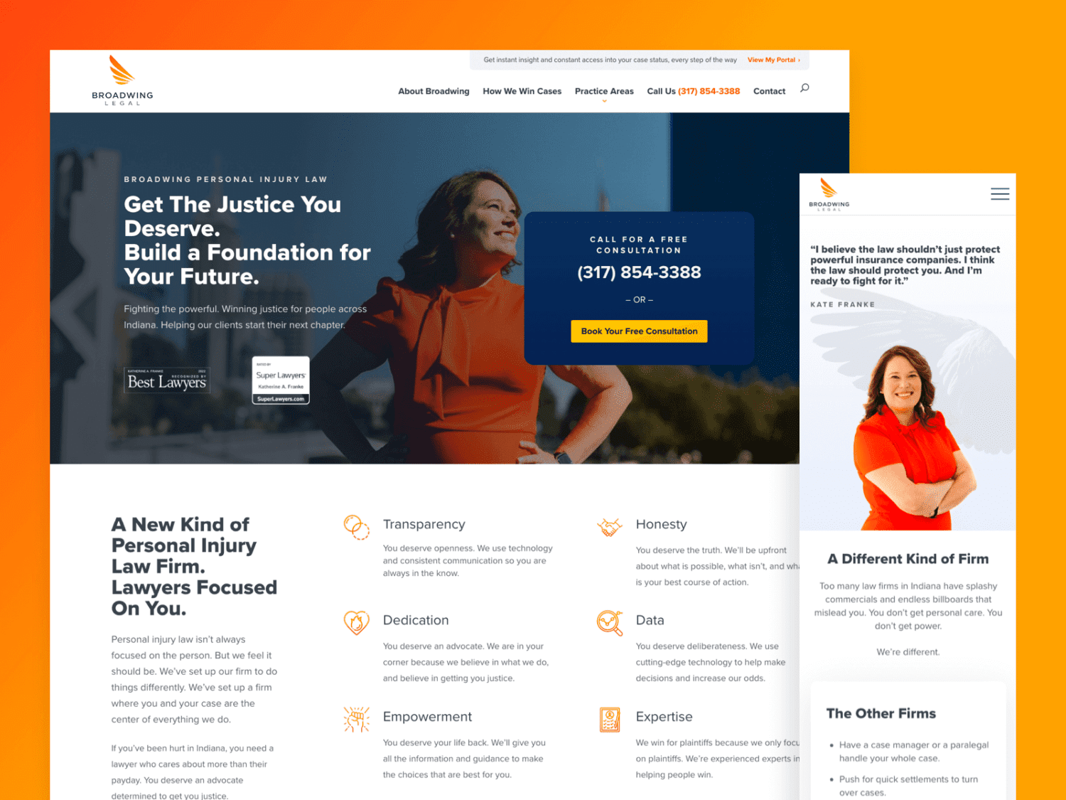 Broadwing Legal Website Redesign Case Study | Orbit Media