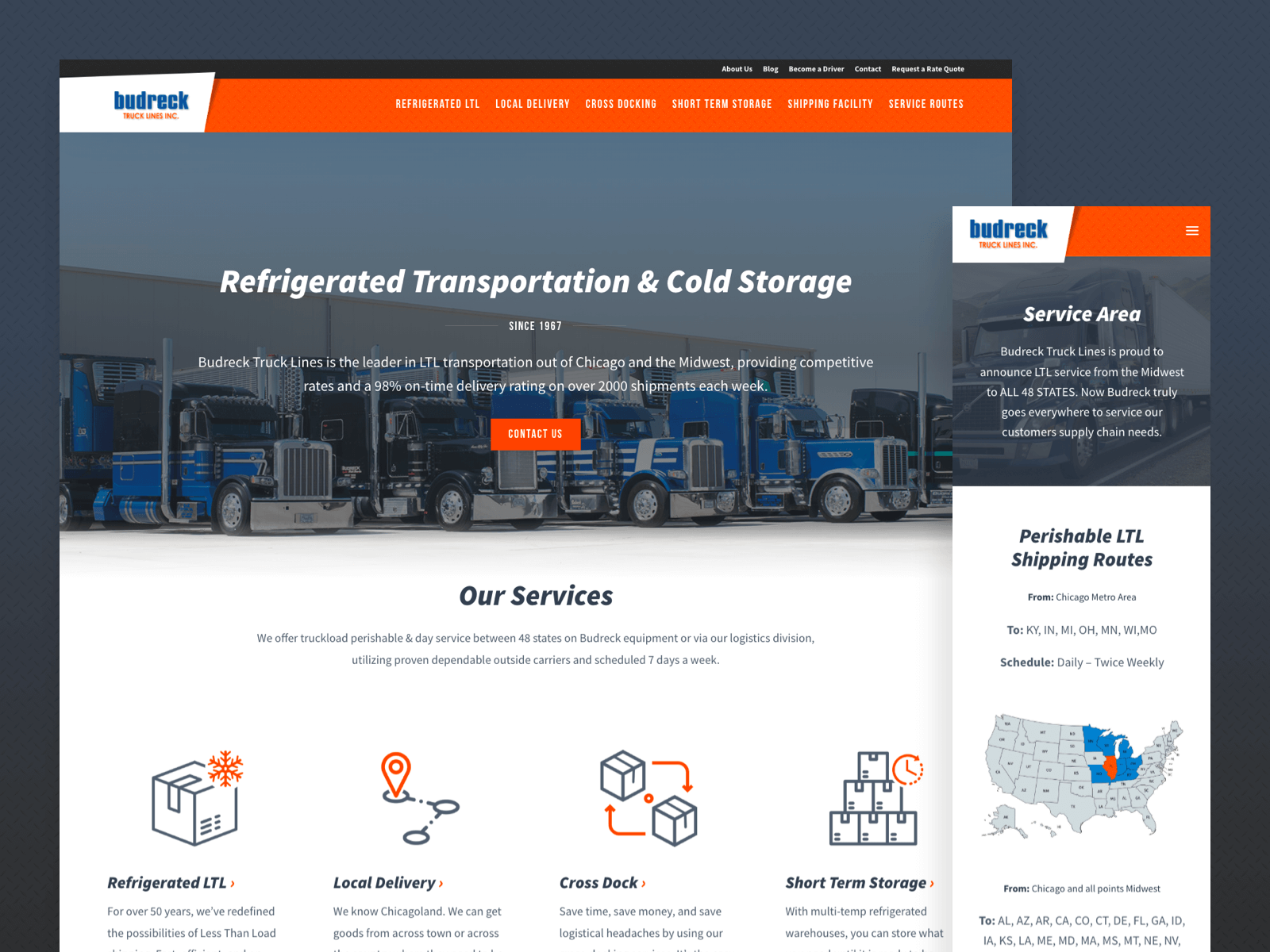 Budreck Truck Lines Inc. Website Redesign Case Study | Orbit Media
