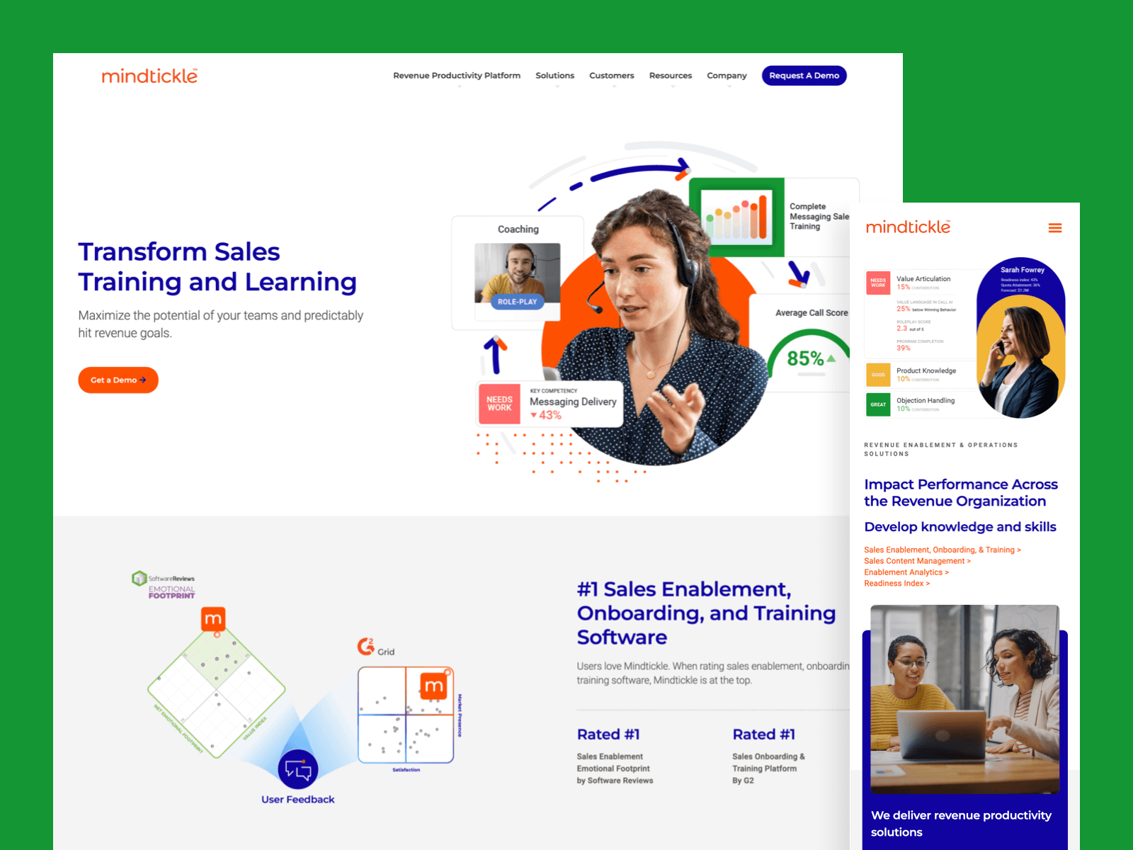 Mindtickle Website Redesign Case Study | Orbit Media