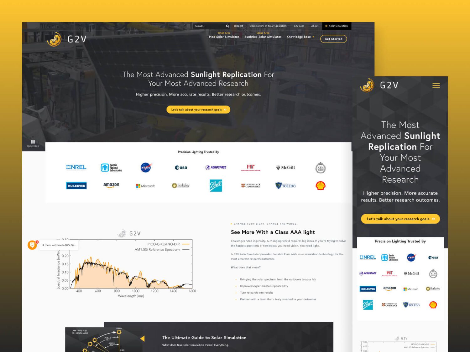 G2V Optics Website Design | Orbit Media